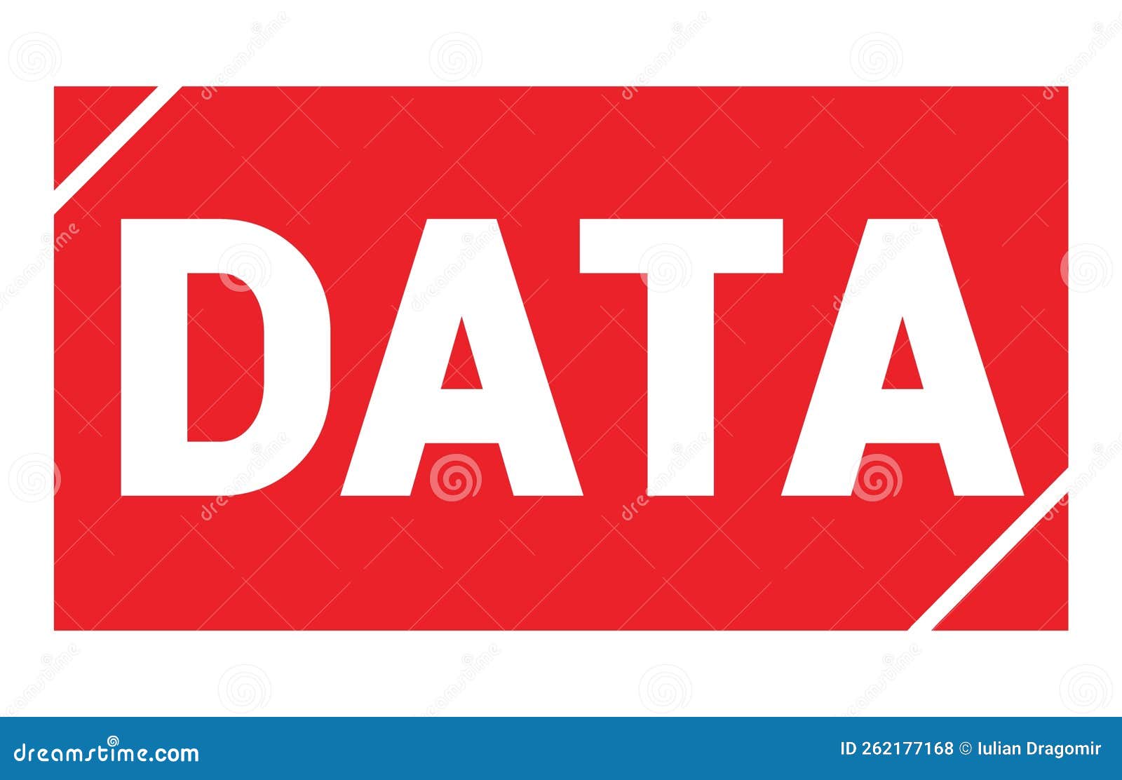 DATA Text Written on Red Stamp Sign Stock Illustration - Illustration ...