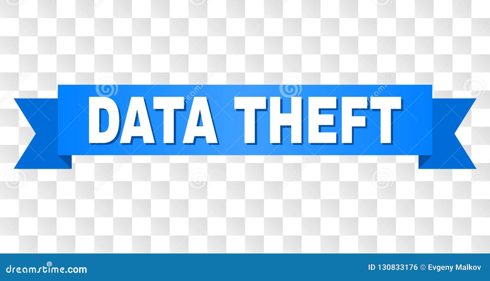 Blue Ribbon with DATA THEFT Caption Stock Vector - Illustration of ...