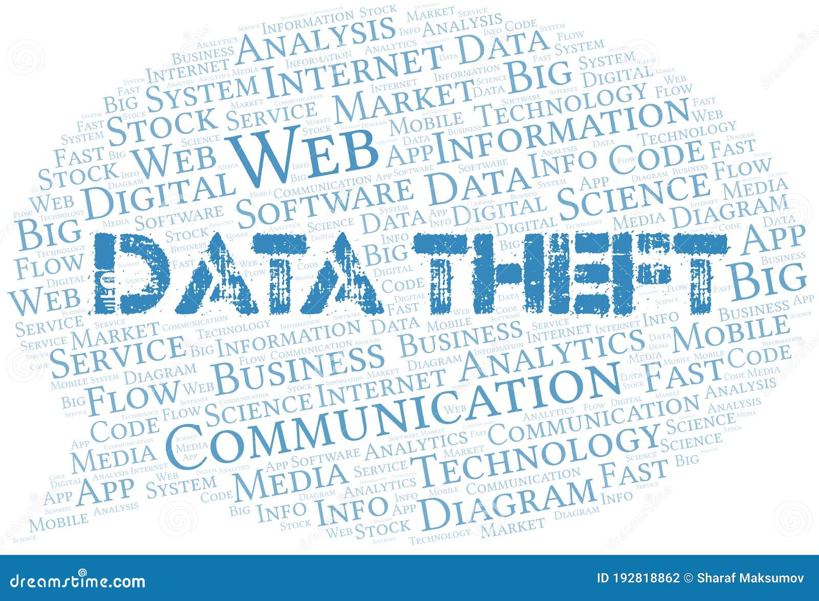 Data Theft Vector Word Cloud, Made with Text only. Stock Vector ...