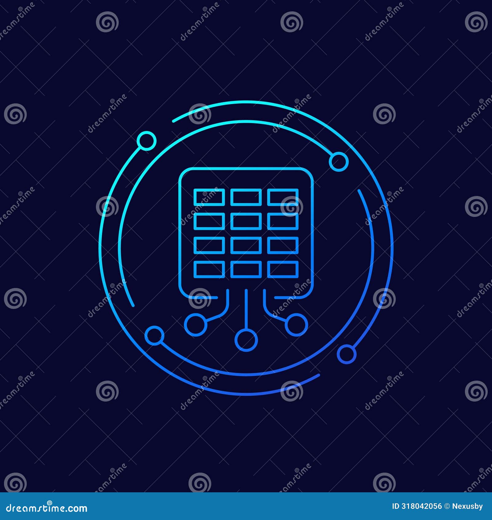 Spreadsheet Icon Design Vector Illustration | CartoonDealer.com #68108826