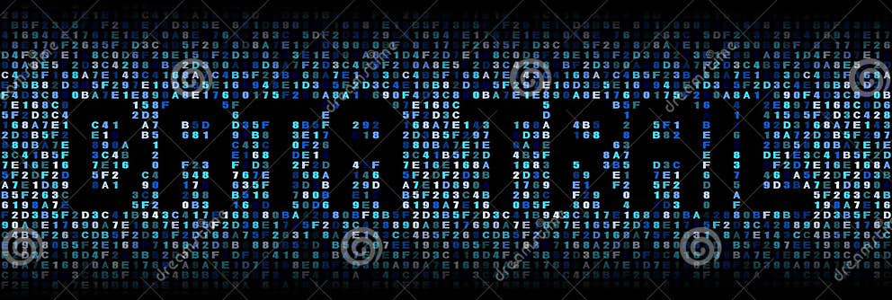 Data Trail Text on Hex Illustration Stock Illustration - Illustration ...
