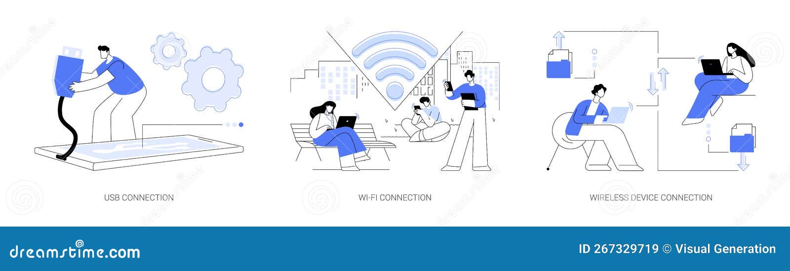 Data Transfer Abstract Concept Vector Illustrations. Stock Vector ...
