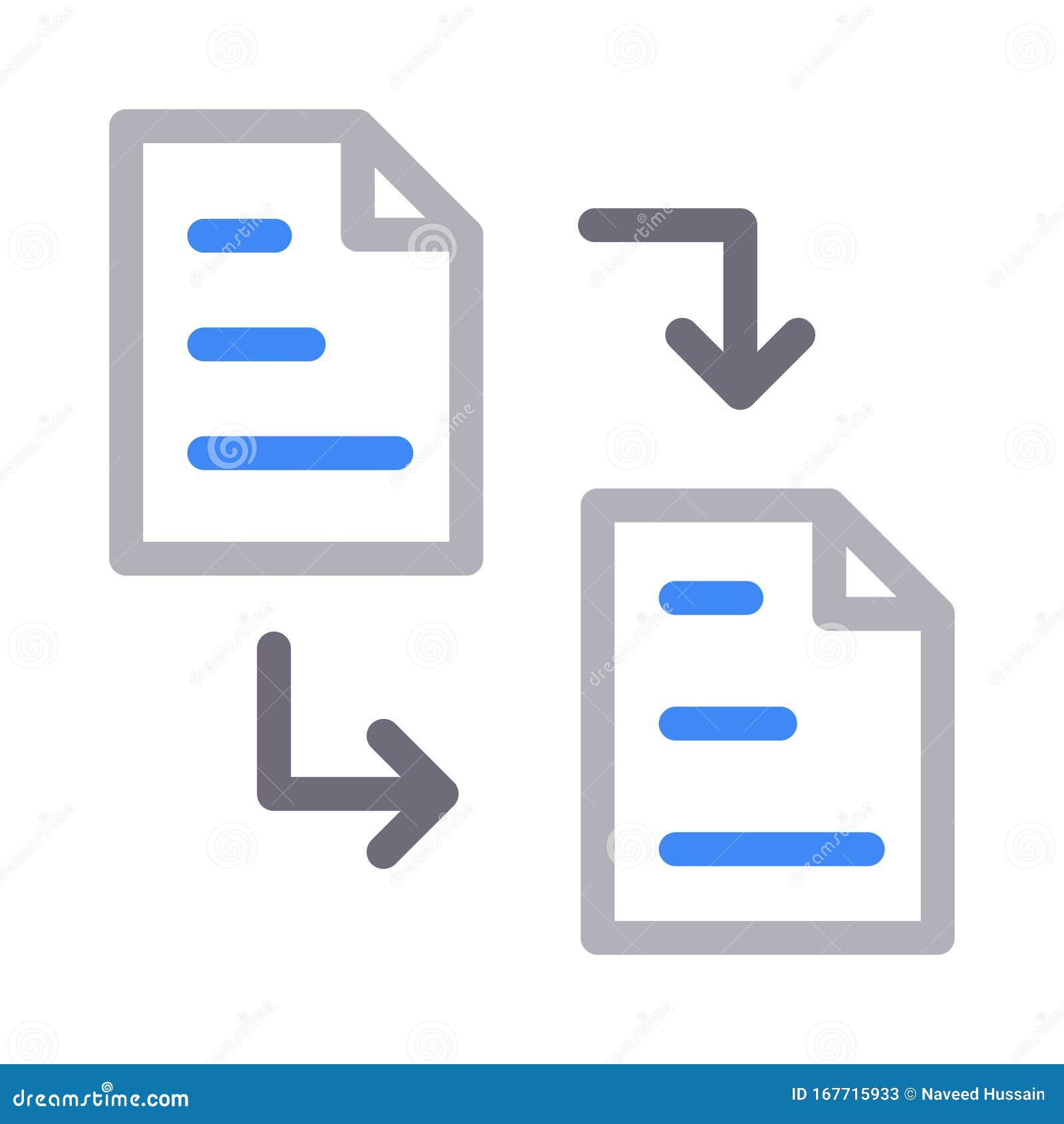 Data Transfer Color Line Icon Stock Illustration - Illustration of ...