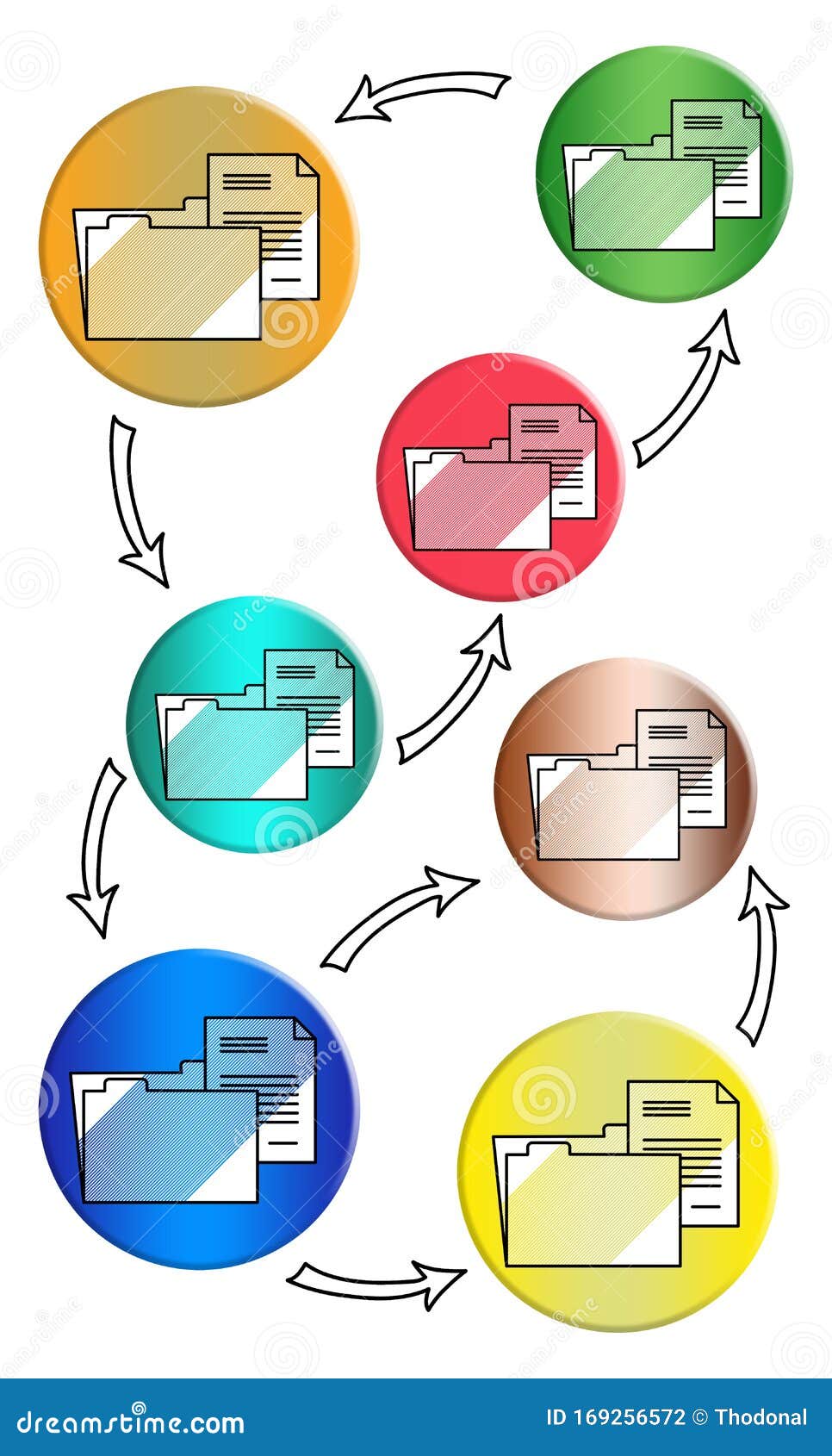 Data Transfer Concept on White Background Stock Illustration ...