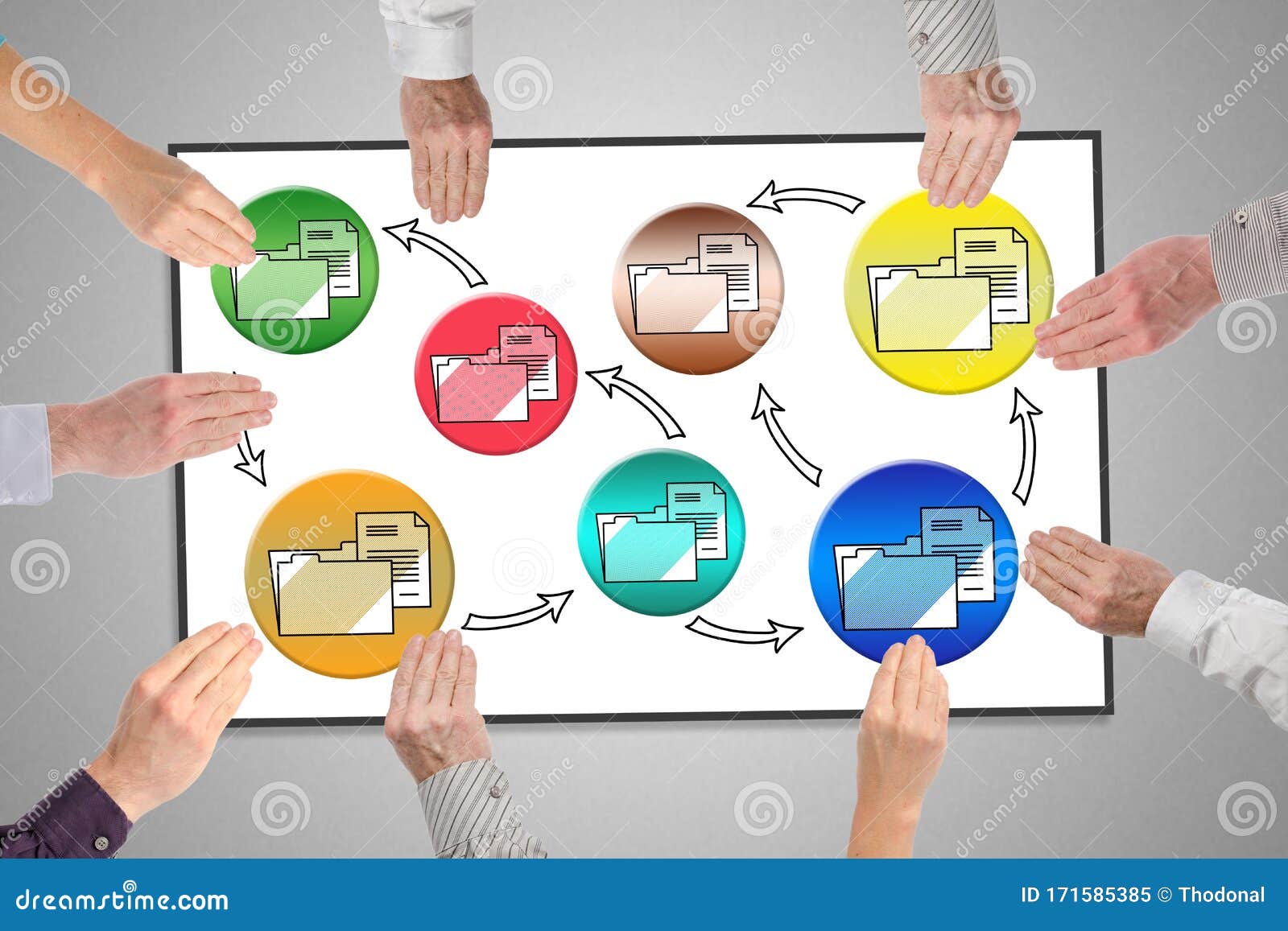 Data Transfer Concept on a Whiteboard Stock Image - Image of business ...