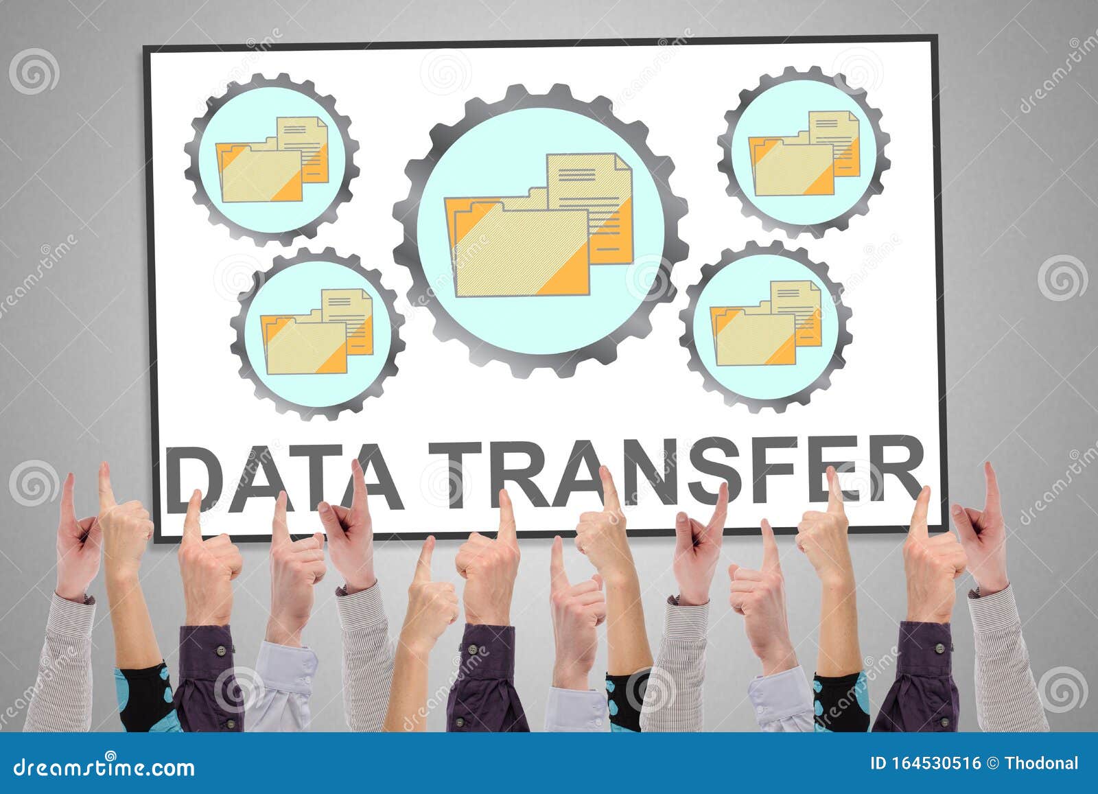 Data Transfer Concept on a Whiteboard Stock Photo - Image of ...