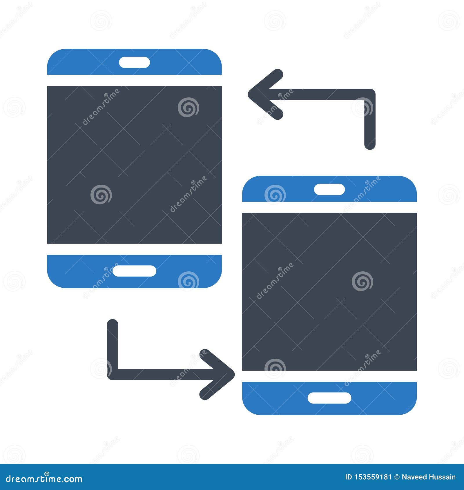 Data Transfer Glyph Colour Vector Icon Stock Vector - Illustration of ...