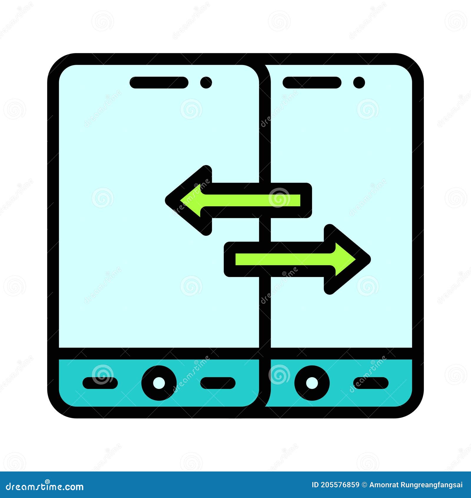 Data Transfer Icon, Mobile Application Vector Illustration Stock Vector ...