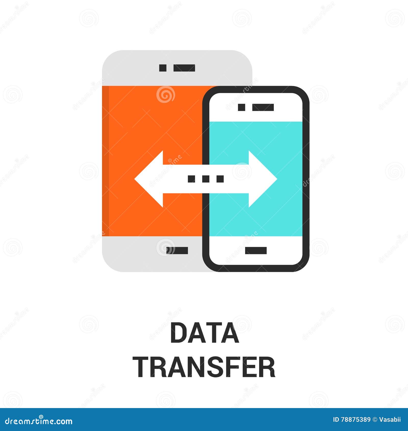 Data transfer icon stock vector. Illustration of application - 78875389