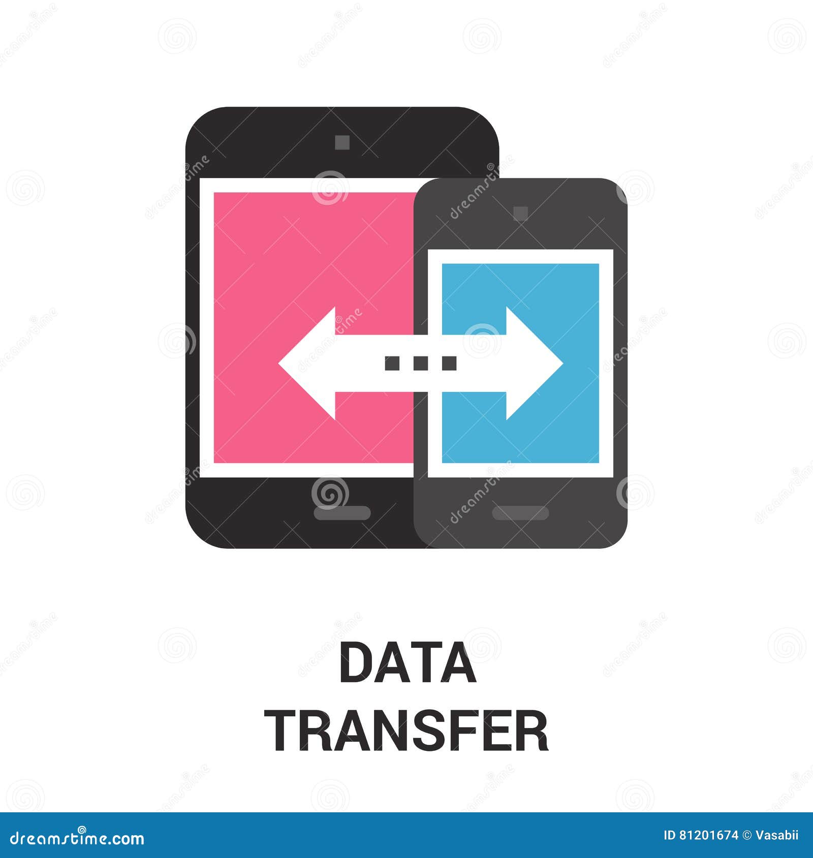 Data transfer icon stock vector. Illustration of gadget - 81201674