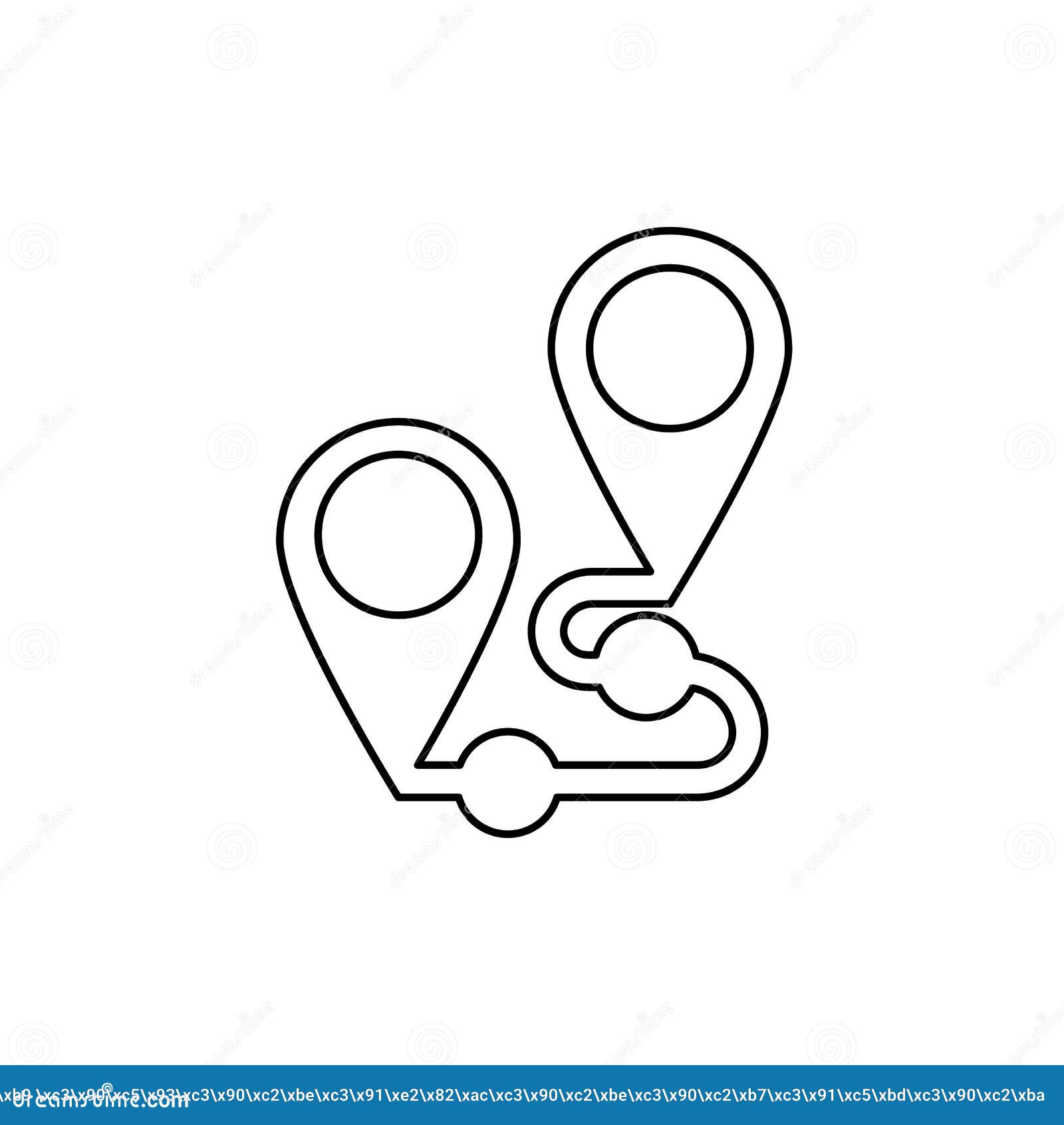 Data Transfer Icon, from One Point To Another, Vector Illustration ...