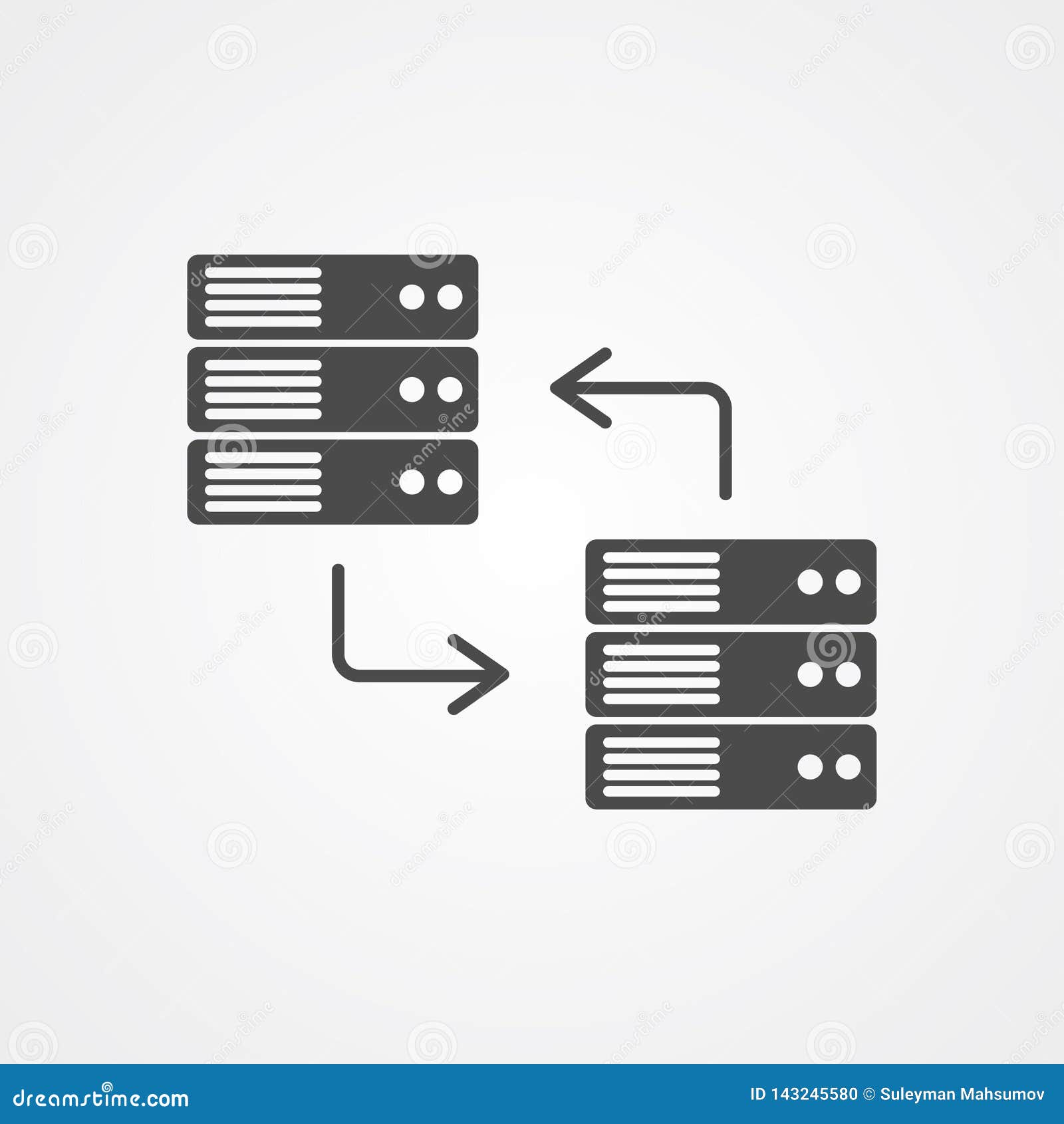 Data Transfer Vector Icon Sign Symbol Stock Vector - Illustration of ...