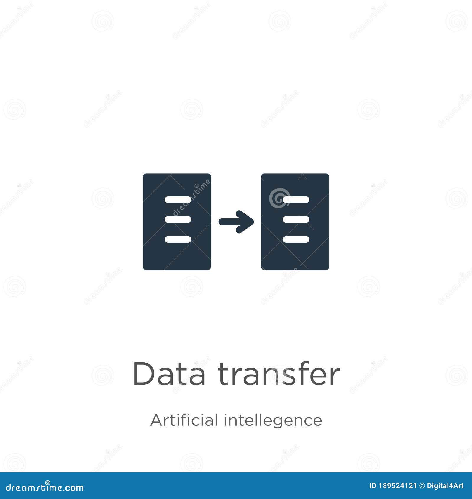Data Transfer Icon Vector. Trendy Flat Data Transfer Icon from ...