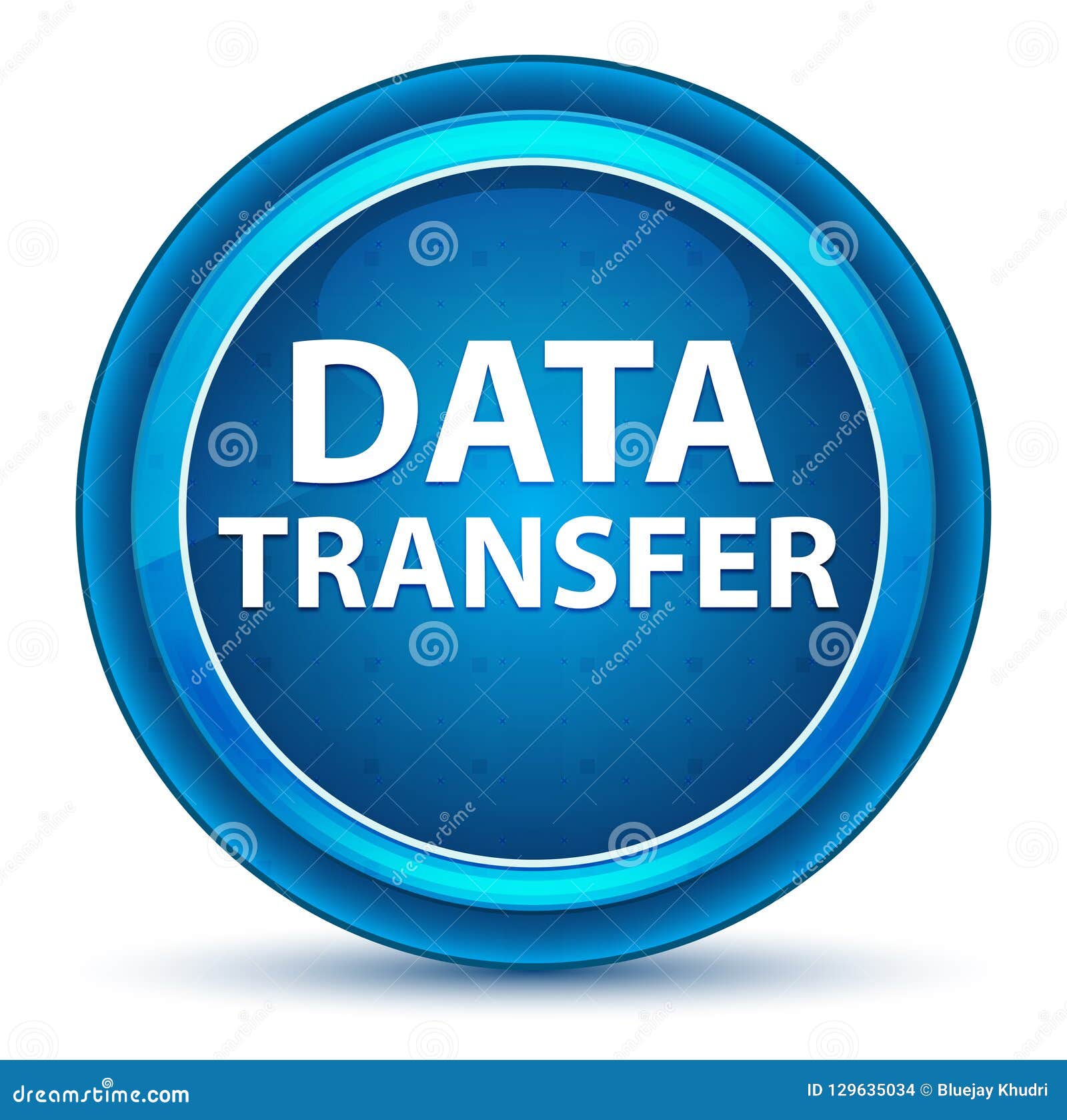 Data Transfer Eyeball Blue Round Button Stock Illustration ...