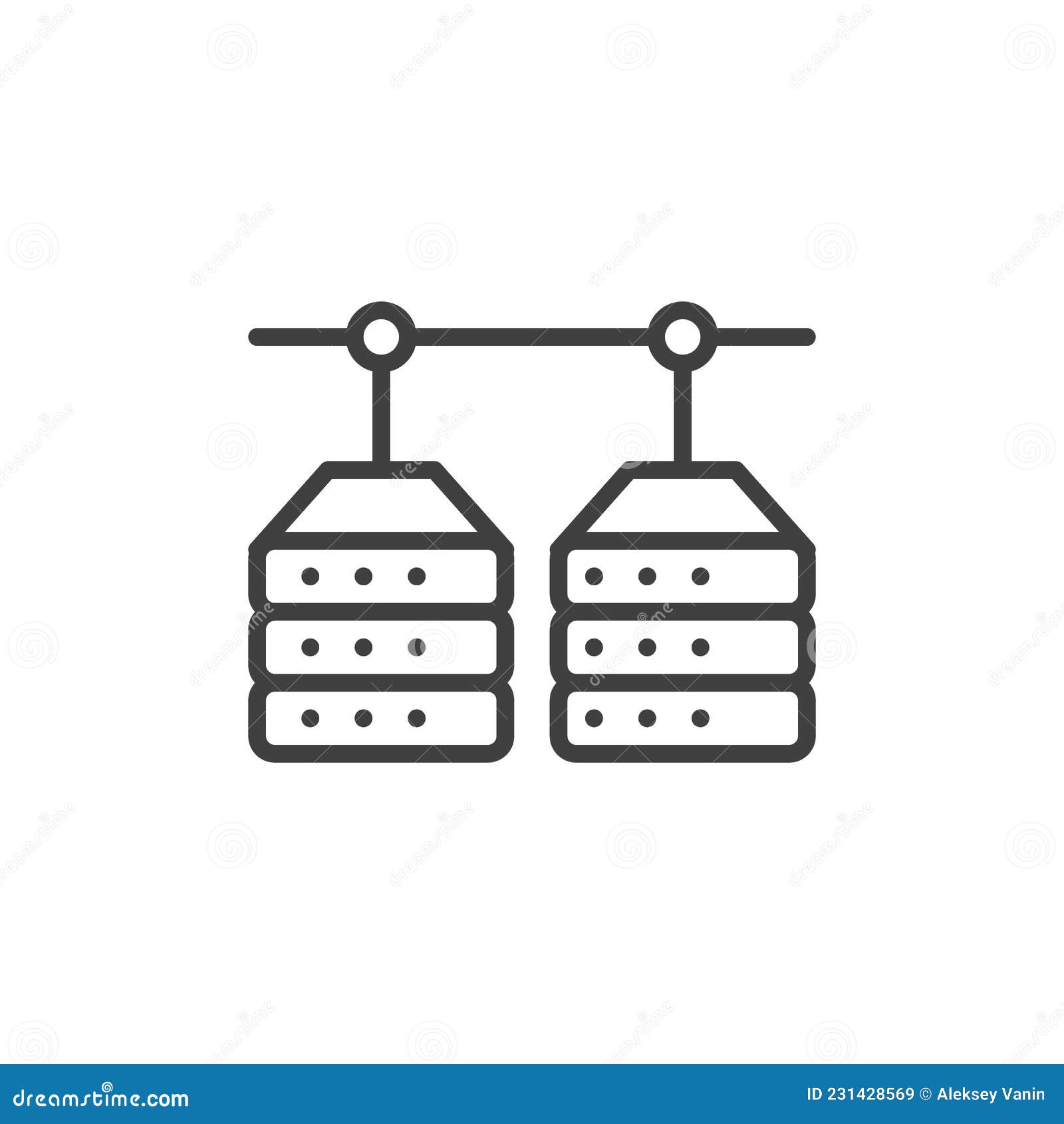 Data transfer line icon stock vector. Illustration of simple - 231428569