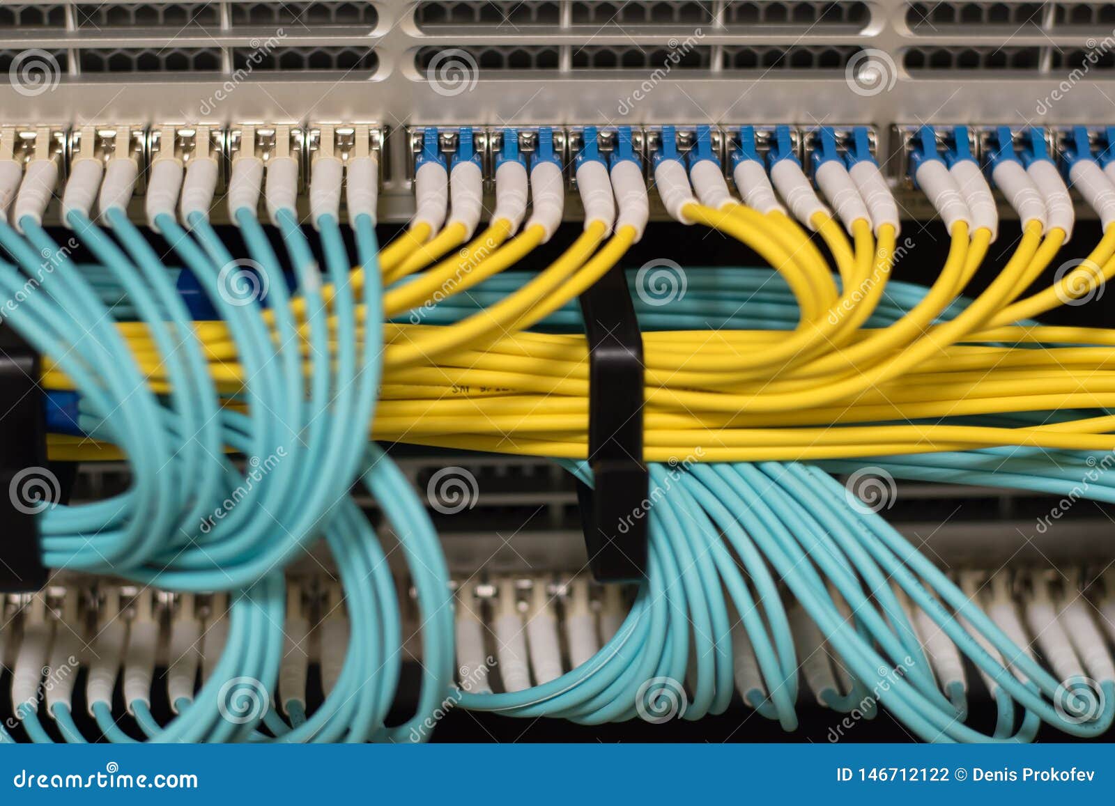 Data Transfer by Optical Fibre Information Technology Stock Photo ...