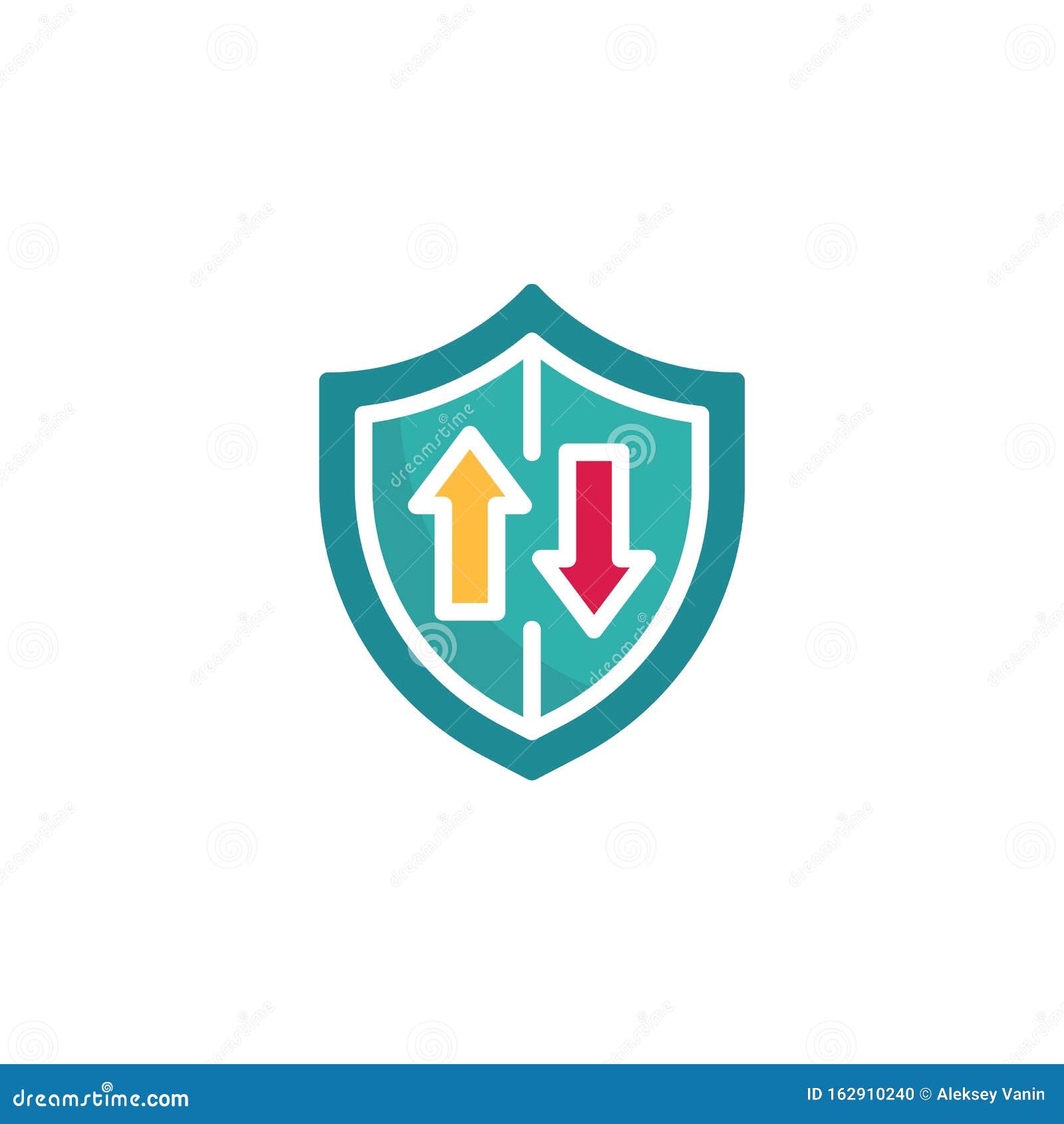 Data Transfer Security Flat Icon Stock Vector - Illustration of ...