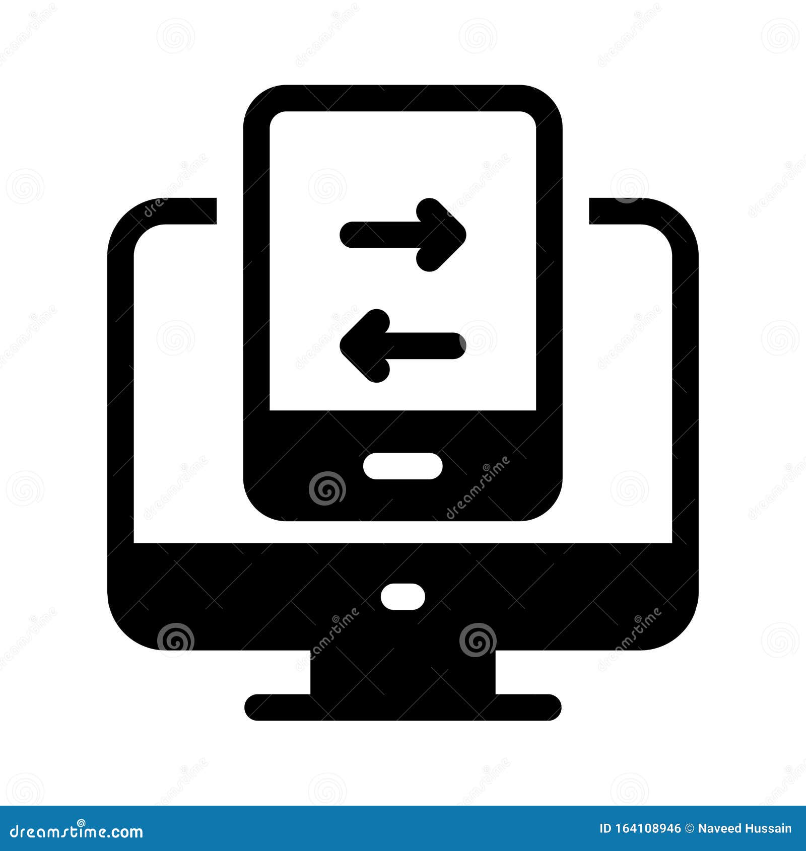 Data Transfer Vector Glyph Flat Icon Stock Vector - Illustration of ...