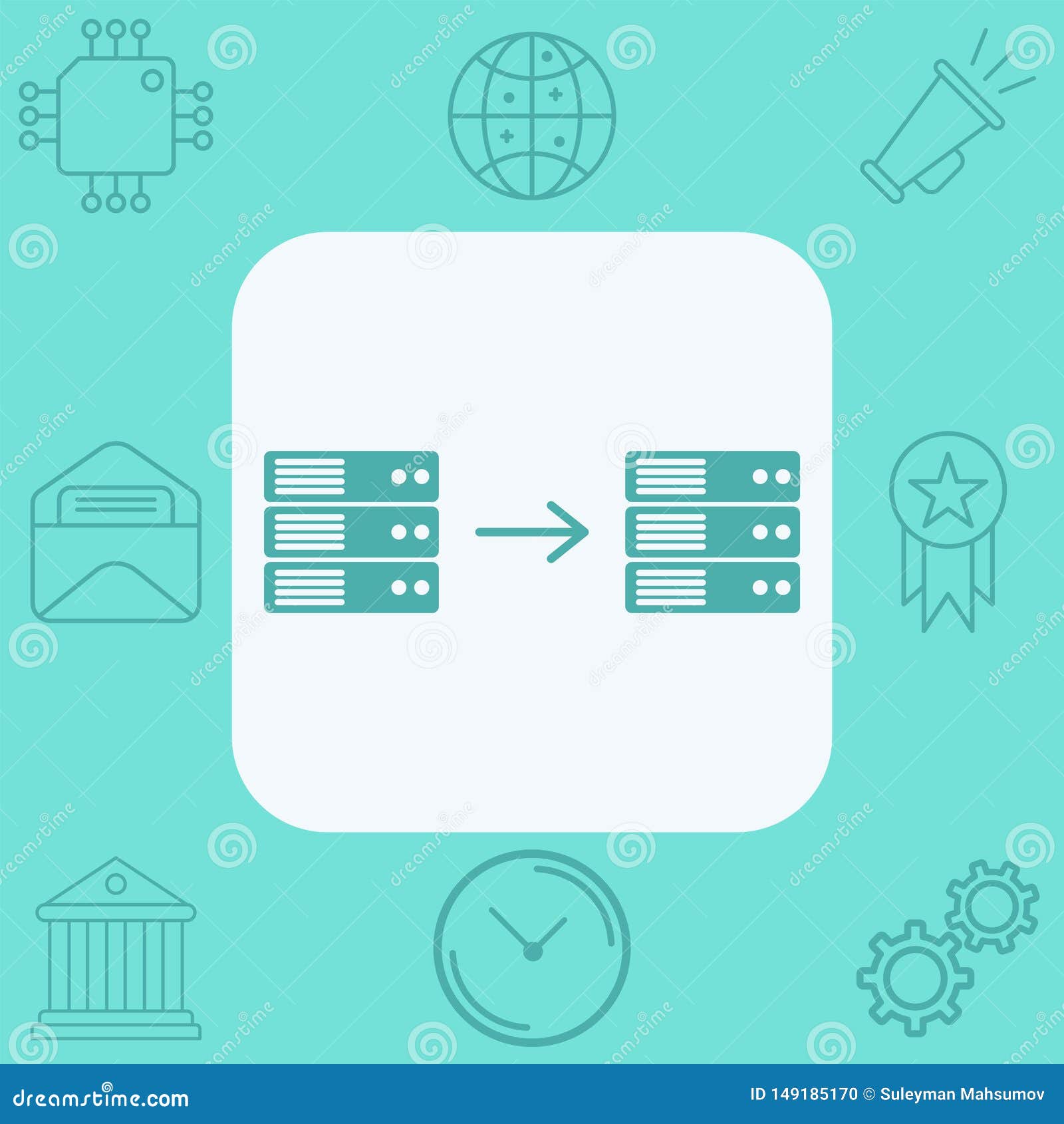 Data Transfer Vector Icon Sign Symbol Stock Illustration - Illustration ...