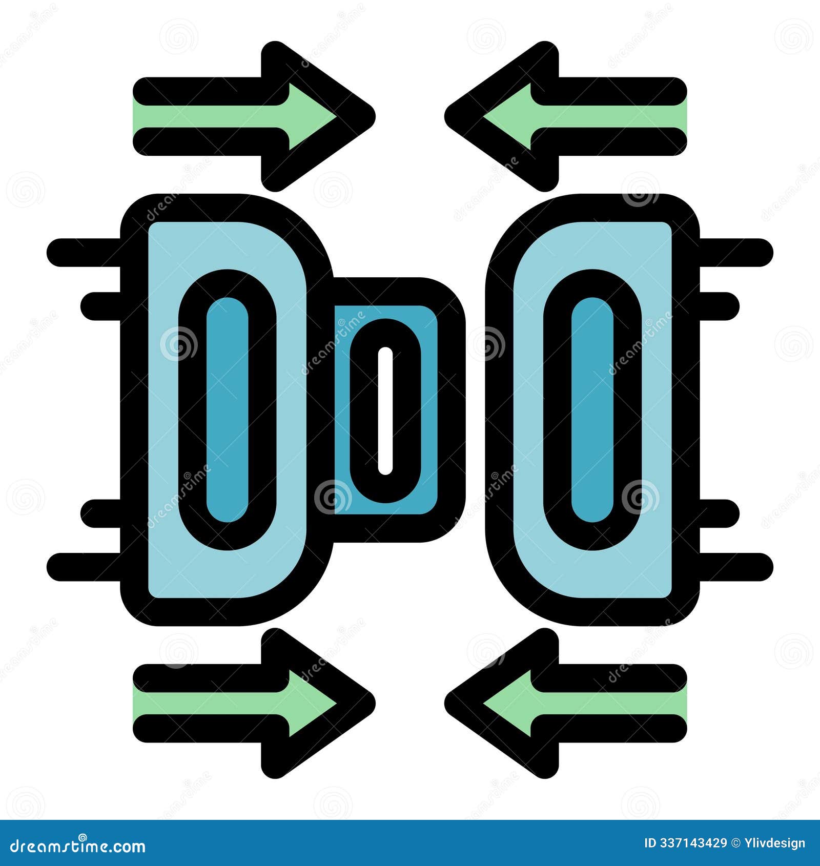 Microchip And Arrows Thin Line Icon. Processor Bus Data Peak Throughput ...
