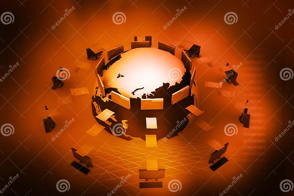 Data transferring stock illustration. Illustration of computer - 32246990