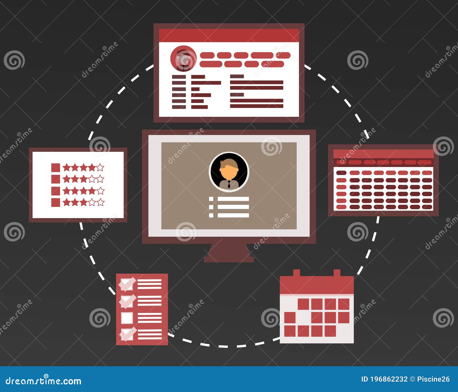 Data Transform with Human Resources Database Vector Stock Vector ...