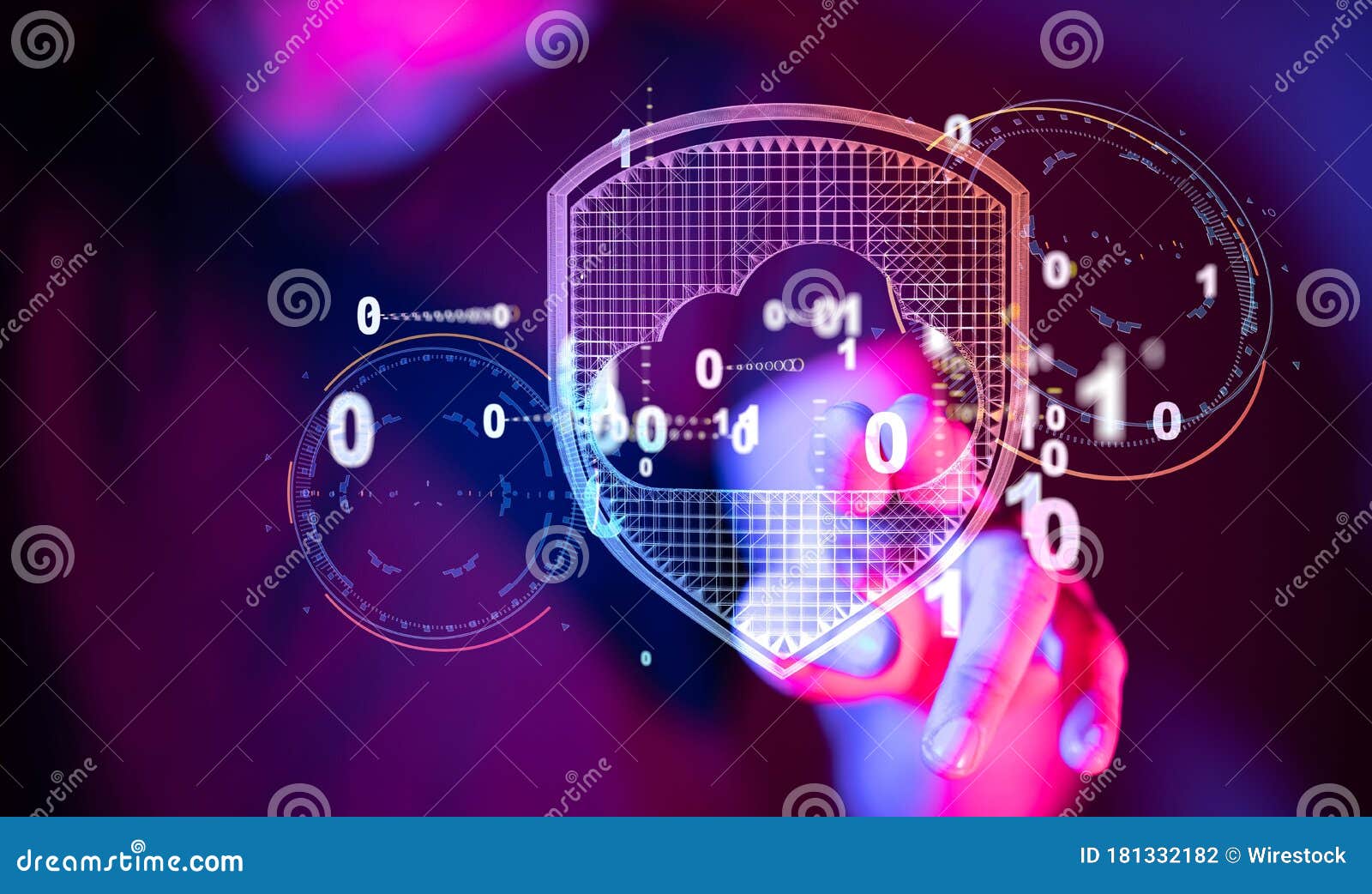 A Data Transmission Channel. Motion of Digital Data Flow. Transferring ...