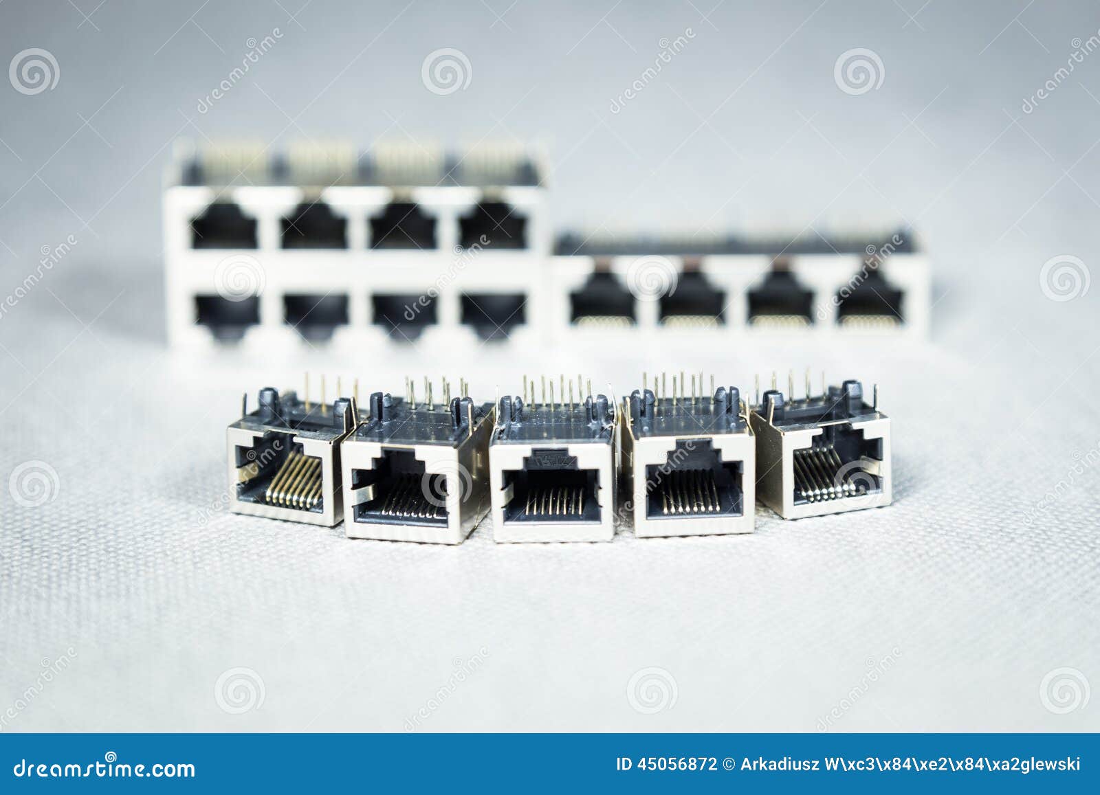 Data Transmission Connectors Stock Photo - Image of industrial, multi ...