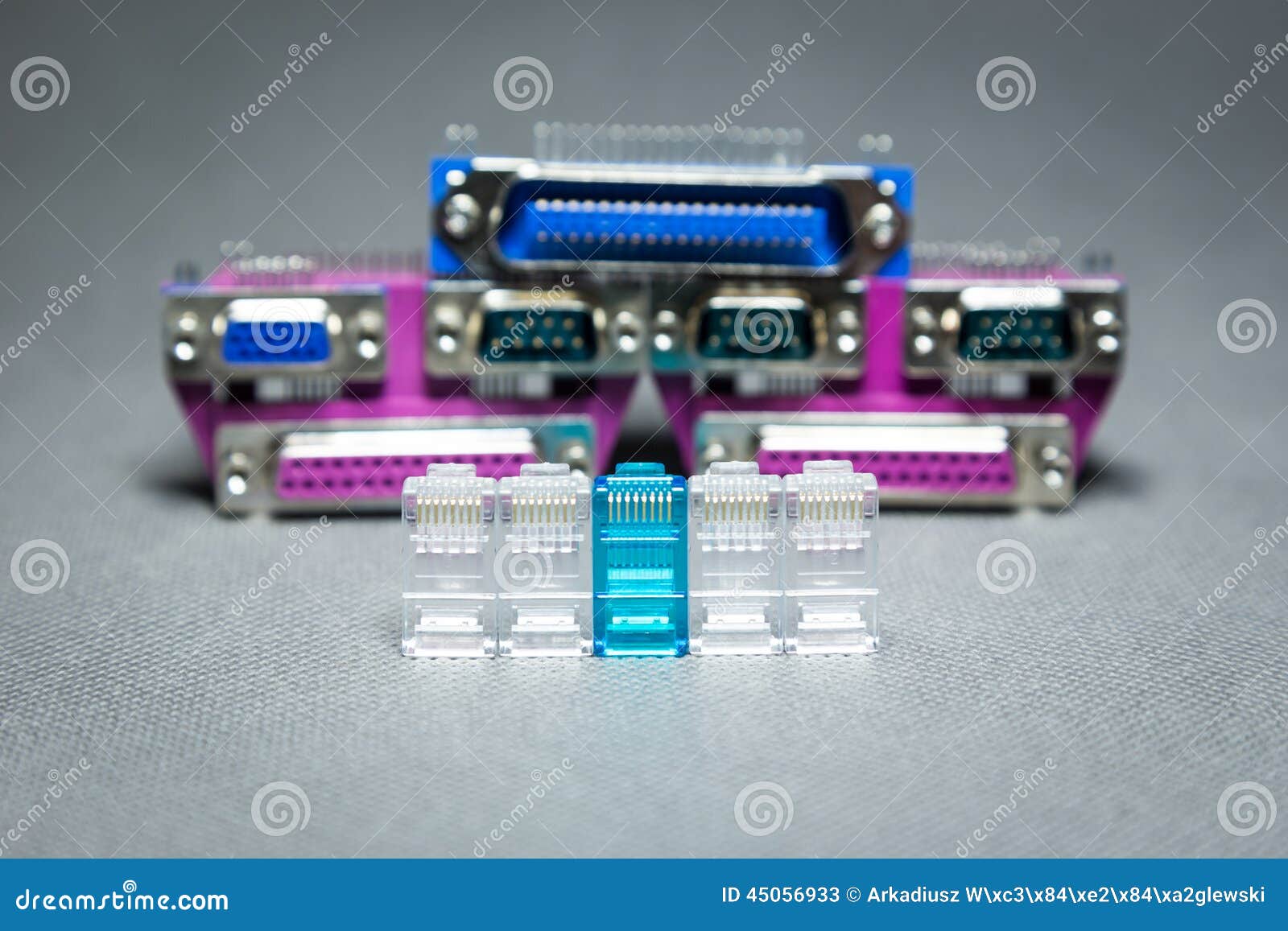 Data Transmission Connectors Stock Image - Image of plug, receptacle ...