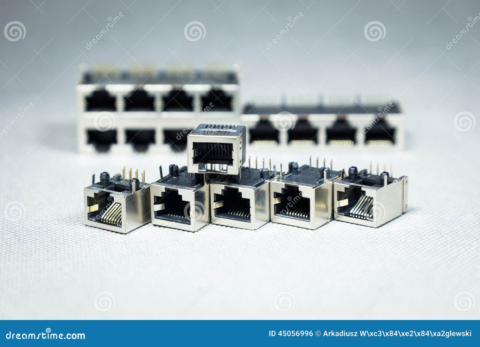 Data Transmission Connectors Stock Photo - Image of plug, firewire ...