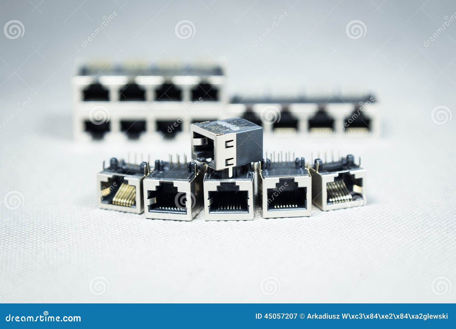 Data Transmission Connectors Stock Image - Image of receptacle, jack ...
