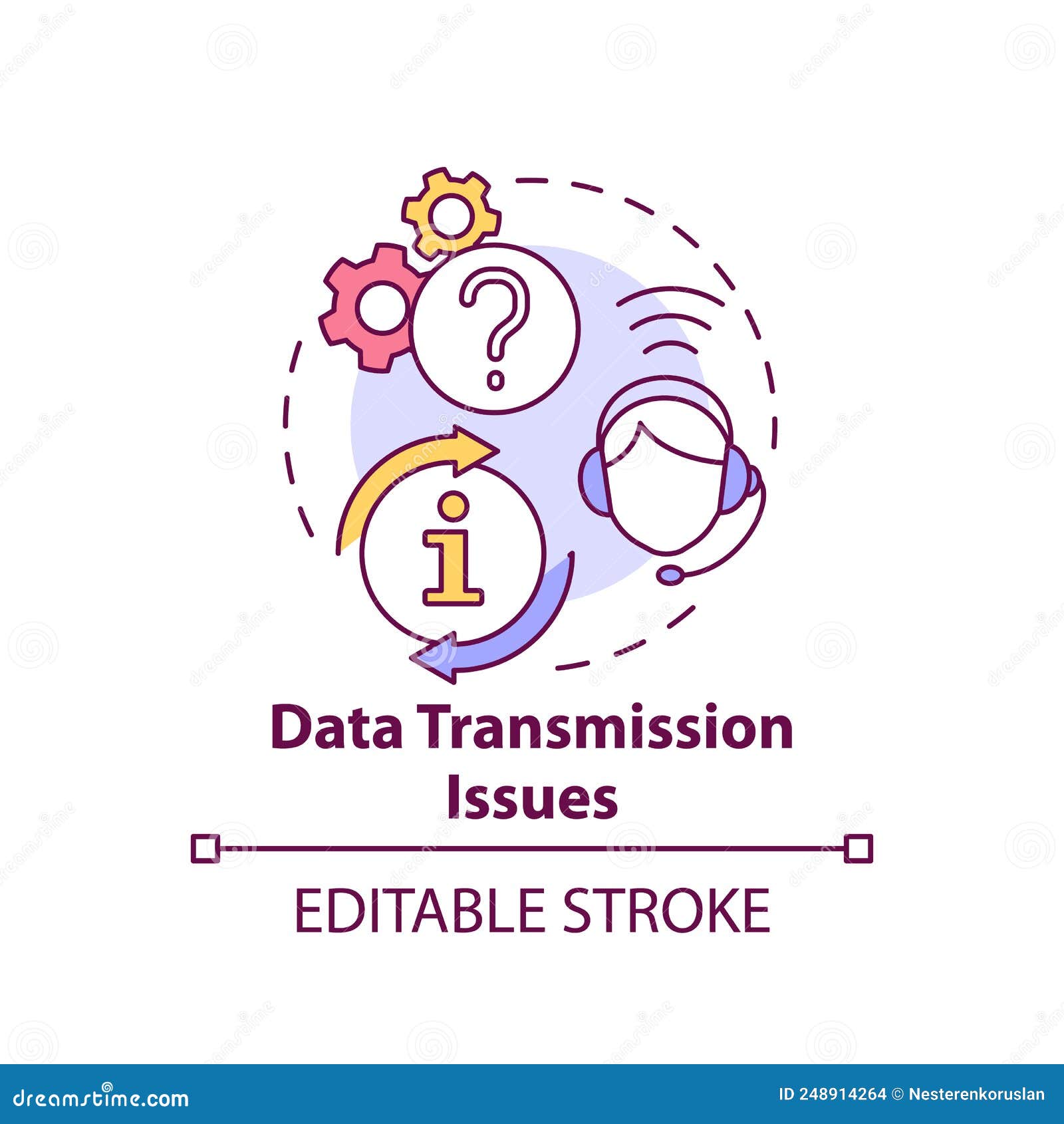 Data Transmission Issues Concept Icon Stock Vector - Illustration of ...