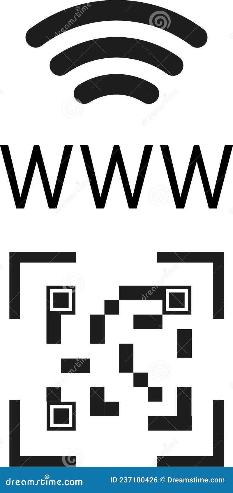 Data Transmission by QR Code Via the Internet. Stock Vector ...