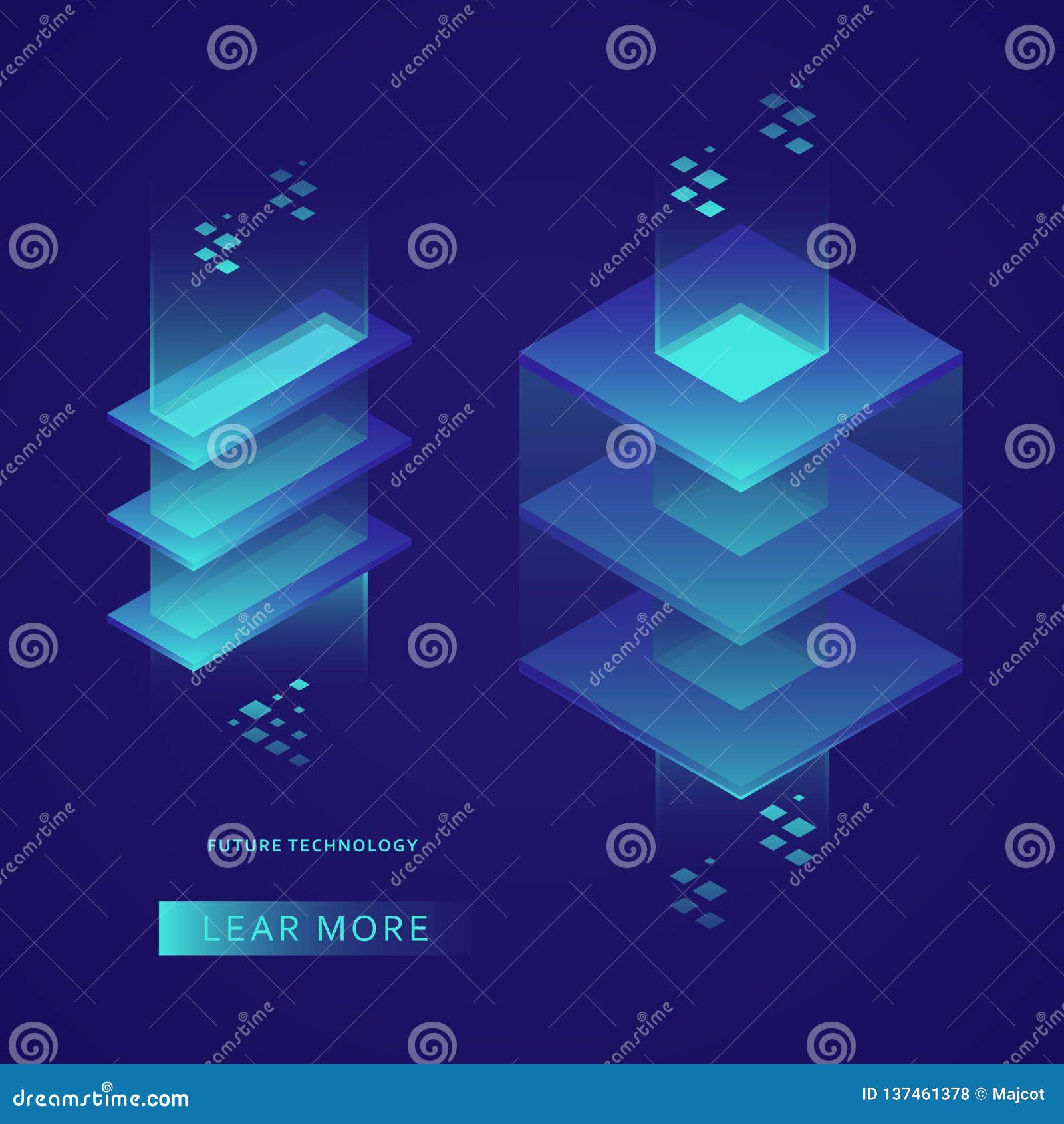 Data Transmission Technology Stock Vector - Illustration of future ...