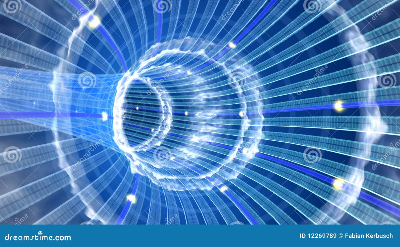 Data Tunnel stock illustration. Illustration of sphere - 12269789
