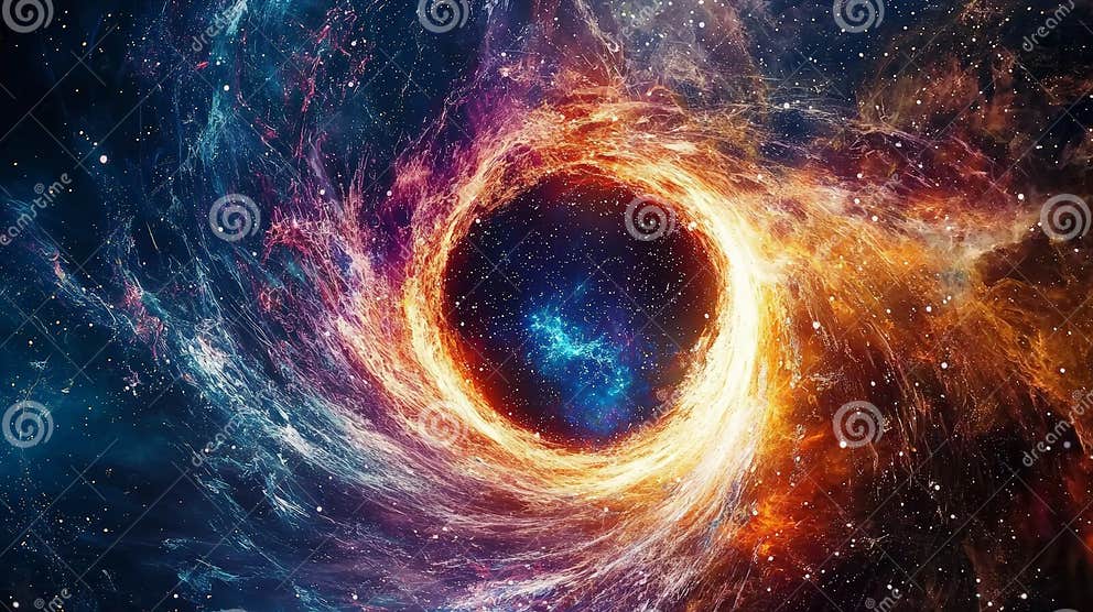 Data Unveiled: Exploring the Event Horizon. Generative AI Stock Image ...