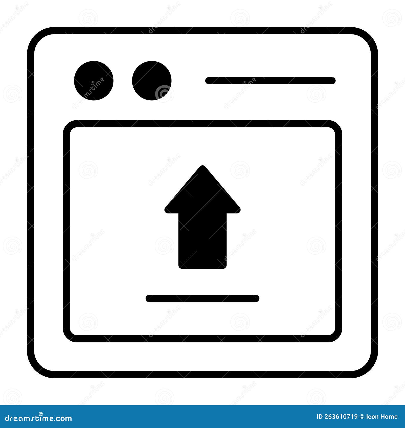 Data Upload Icon Modern Illustration Stock Vector - Illustration of ...