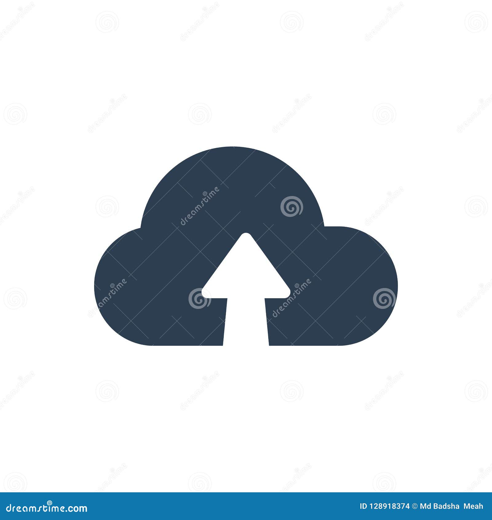 Data Upload Icon stock vector. Illustration of computing - 128918374