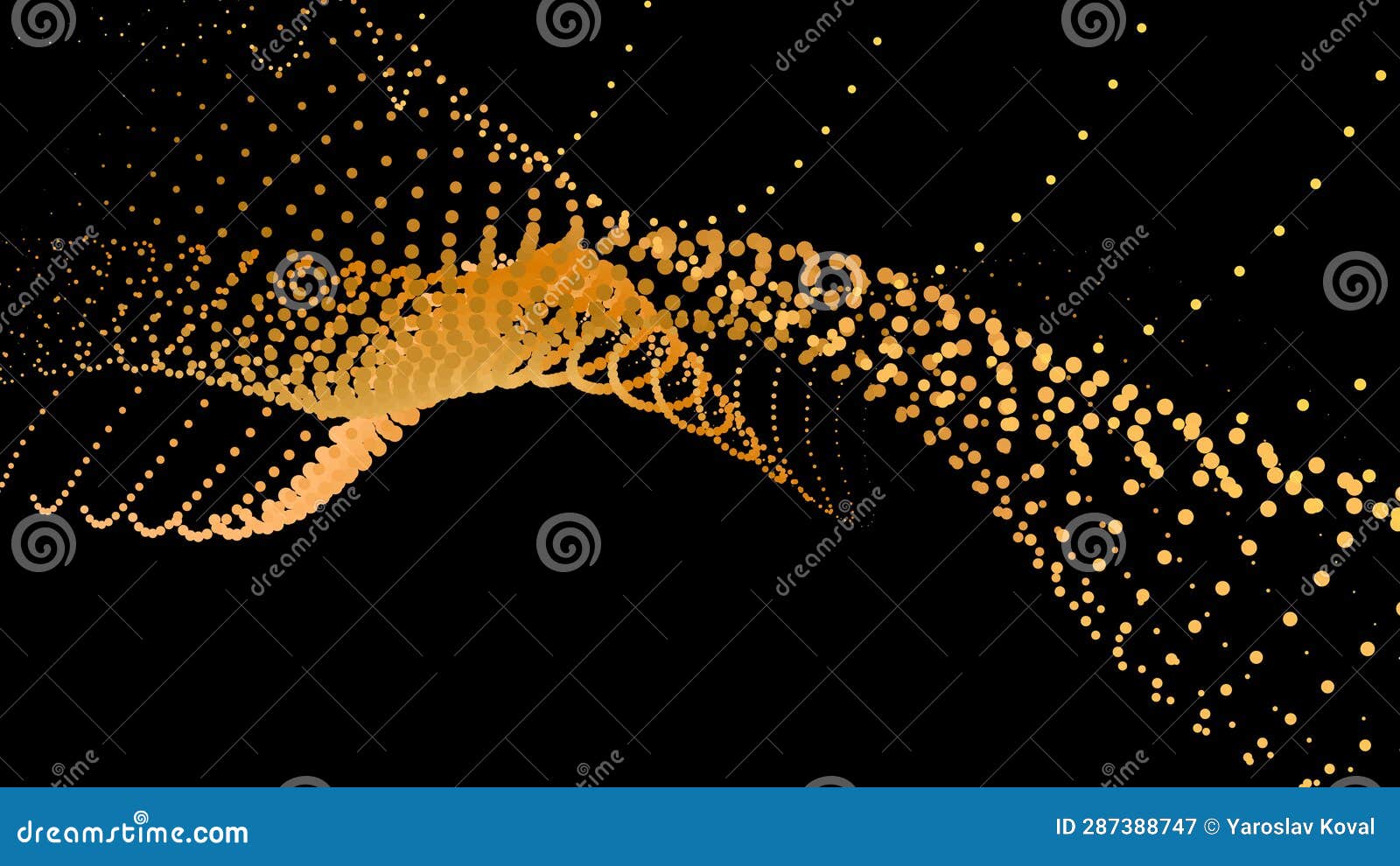 Data Vibrate Pulse Dot Particle Wave. Abstract Bulge Hyperbola Sinusoid ...