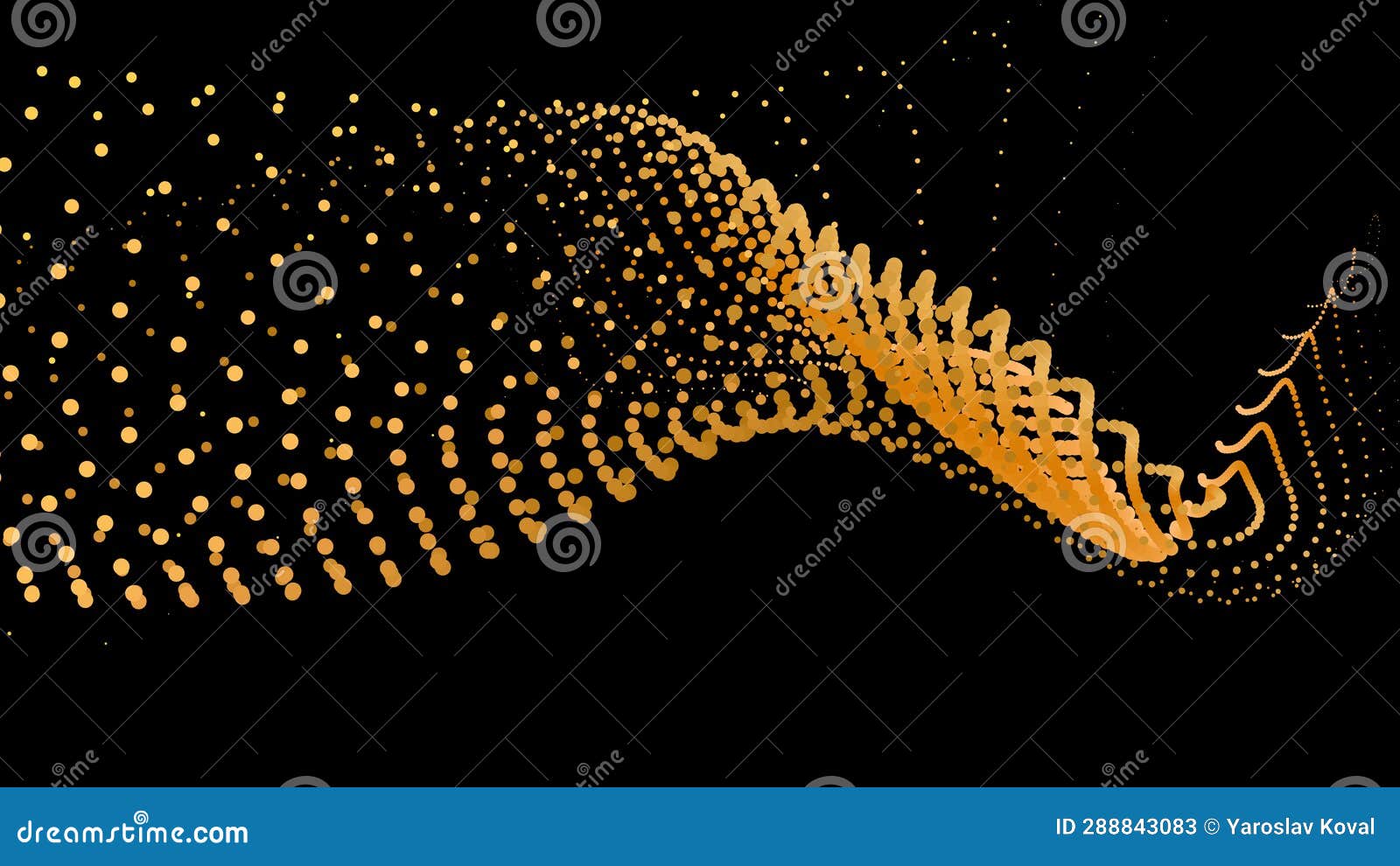 Data Vibrate Pulse Dot Particle Wave. Abstract Bulge Hyperbola Sinusoid ...