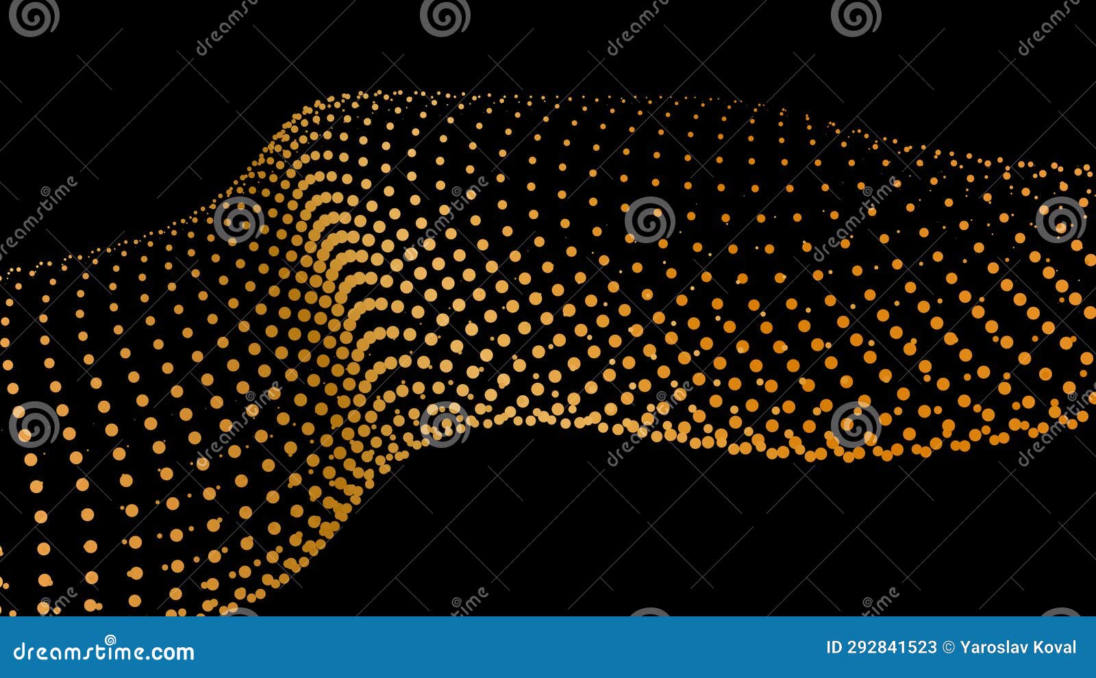 Data Vibrate Pulse Dot Particle Wave. Abstract Bulge Hyperbola Sinusoid ...
