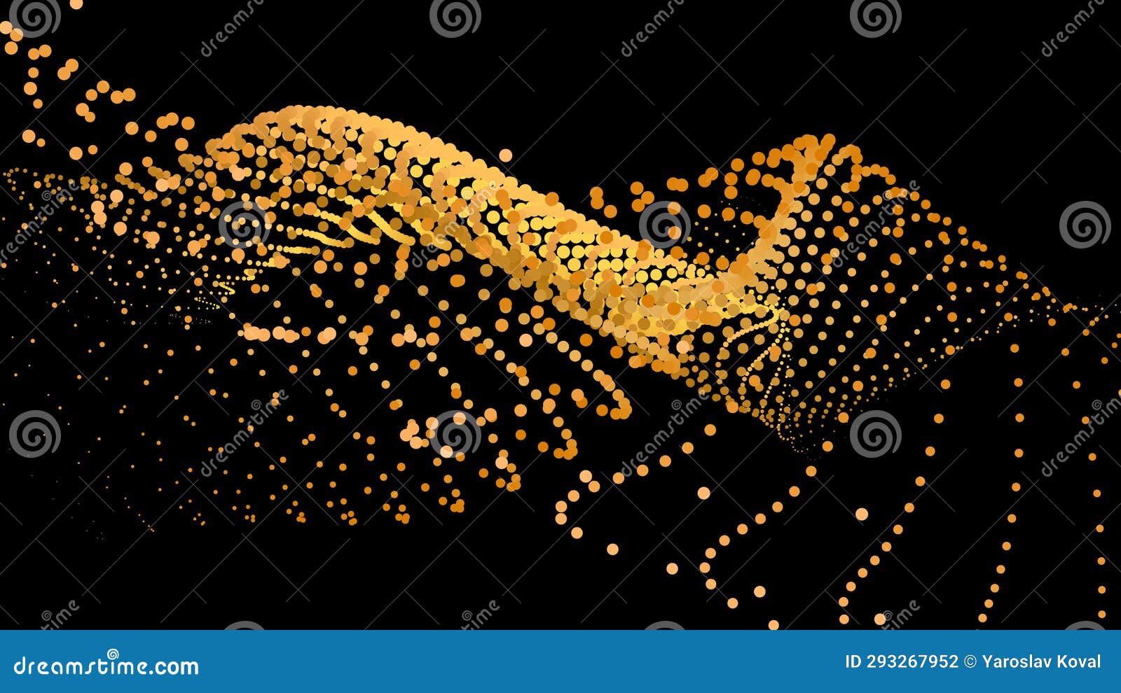 Data Vibrate Pulse Dot Particle Wave. Abstract Bulge Hyperbola Sinusoid ...
