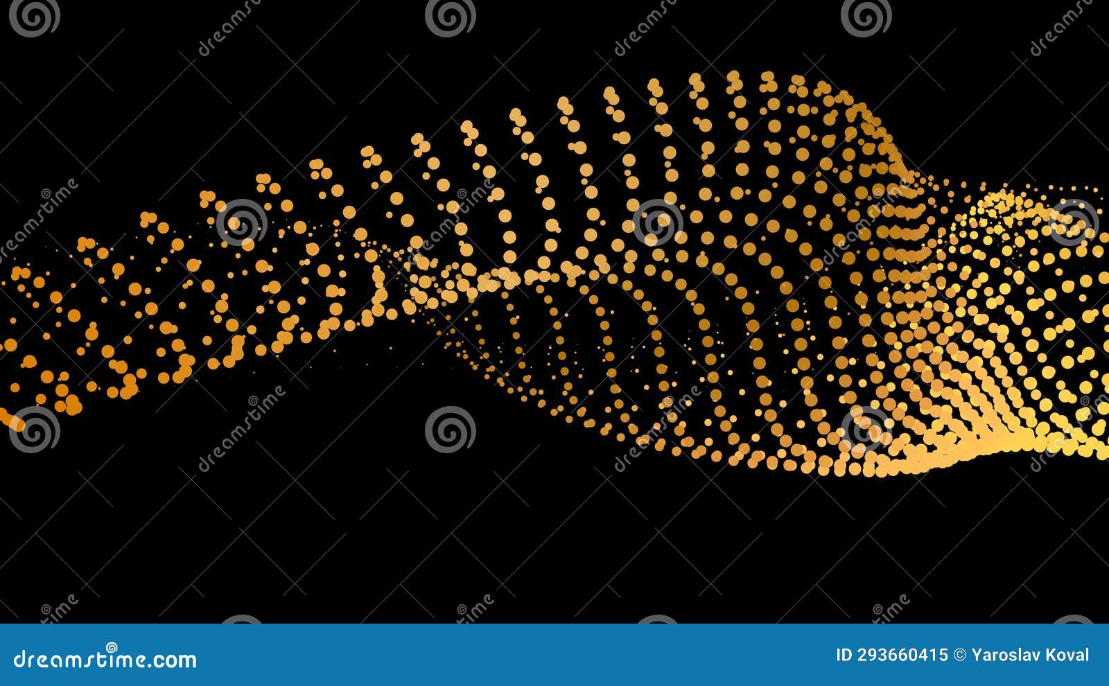 Data Vibrate Pulse Dot Particle Wave. Abstract Bulge Hyperbola Sinusoid ...