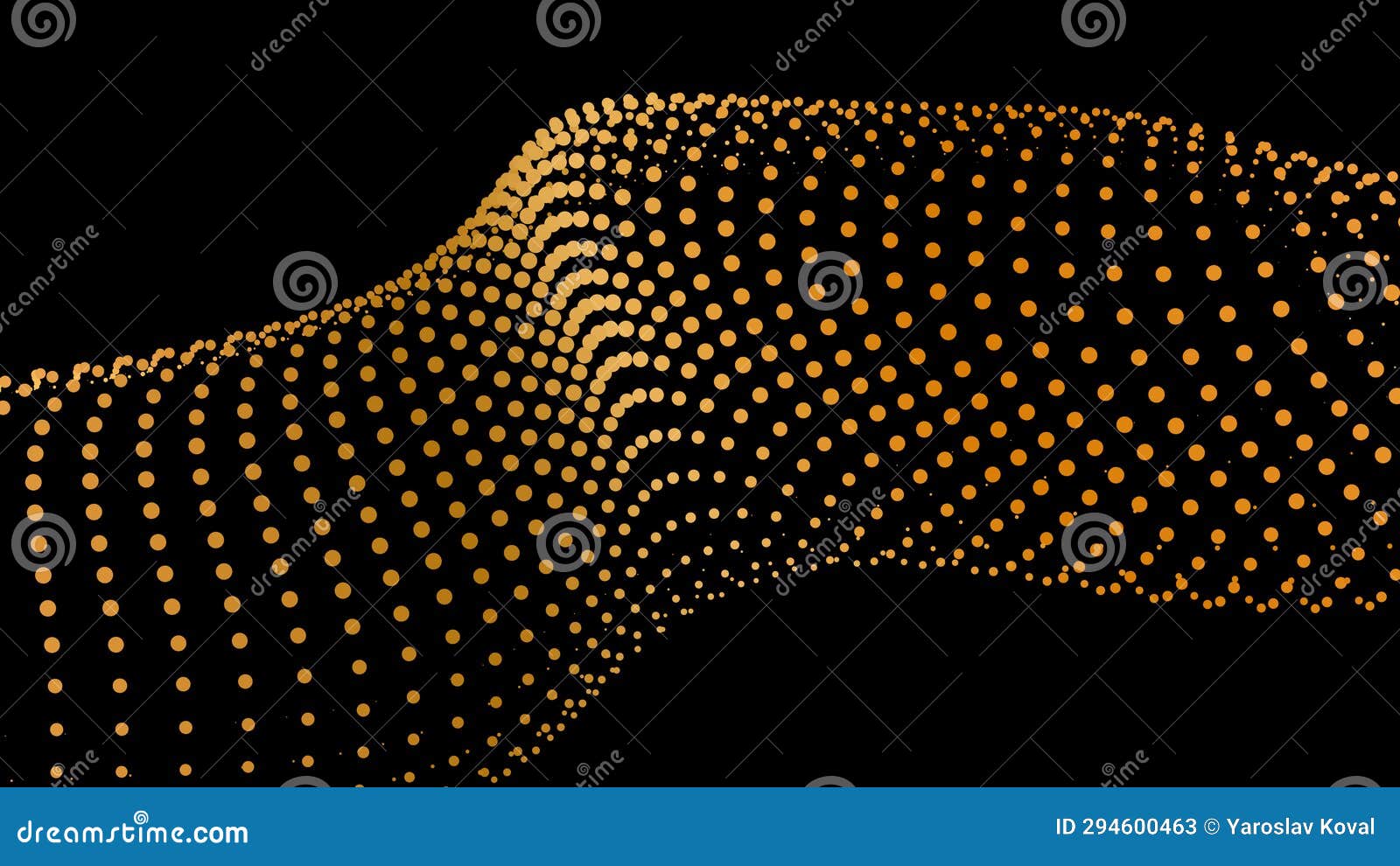 Data Vibrate Pulse Dot Particle Wave. Abstract Bulge Hyperbola Sinusoid ...