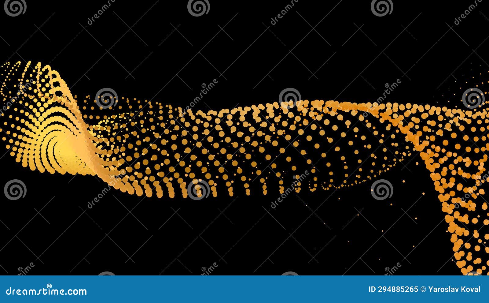 Data Vibrate Pulse Dot Particle Wave. Abstract Bulge Hyperbola Sinusoid ...