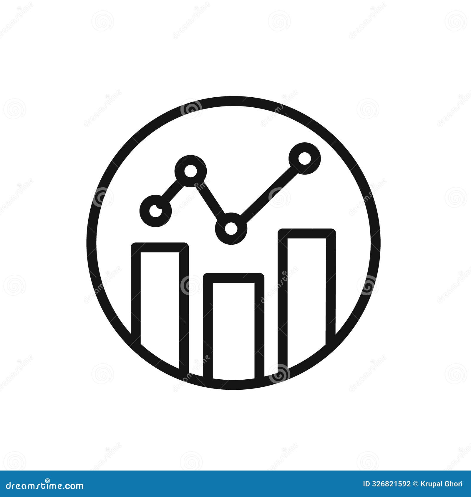 Data Visualisation Icon Linear Vector Graphics Sign Stock Vector ...