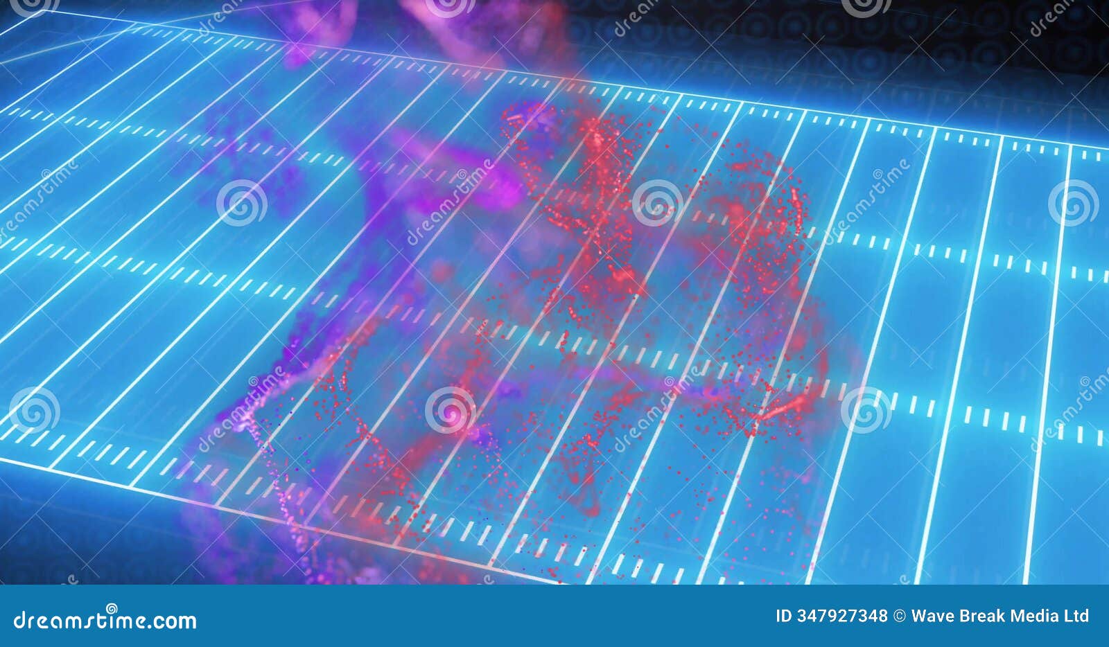 Data Visualization and Analysis Over Football Field Image Stock Photo ...