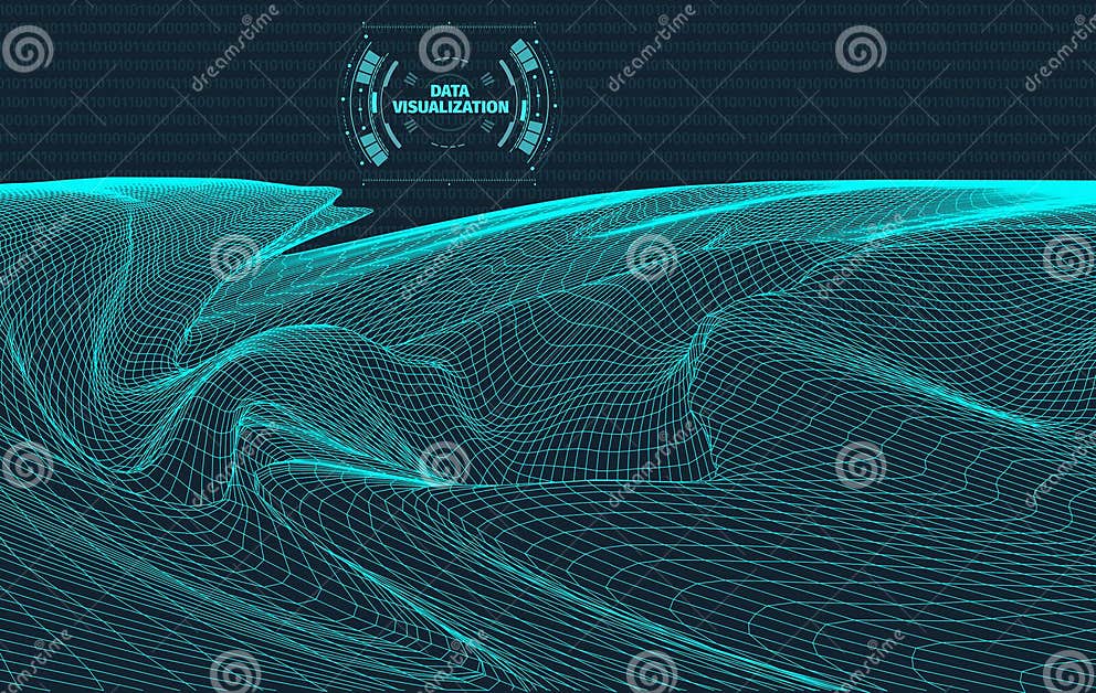 Data Visualization Background . Futuristic Design Hud Element . Binary ...
