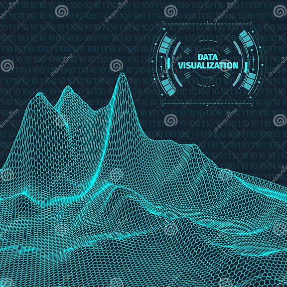Data Visualization Background . Futuristic Design Hud Element . Binary Code , Coding and ...