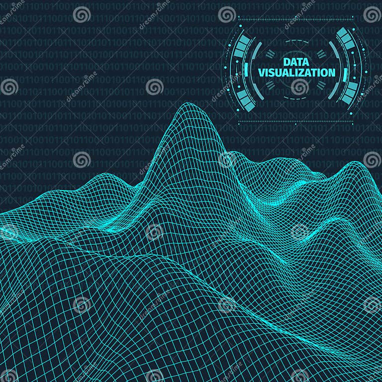 Data Visualization Background . Futuristic Design Hud Element . Binary Code , Coding and ...